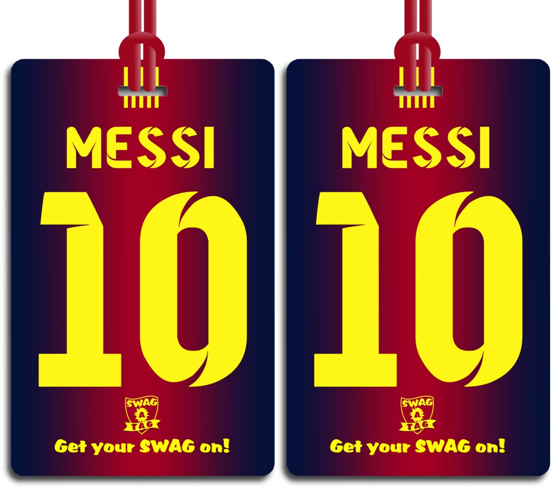 Swagtagz "lionel MESSI #10" Barcelona Fade Jersey Soccer Tag for Sports ...