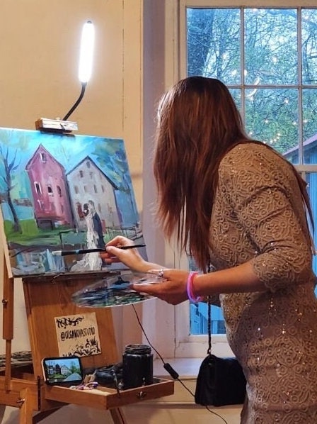 LIVE WEDDING PAINTING, Pittsburgh Live Event Painter, Painting Created ...