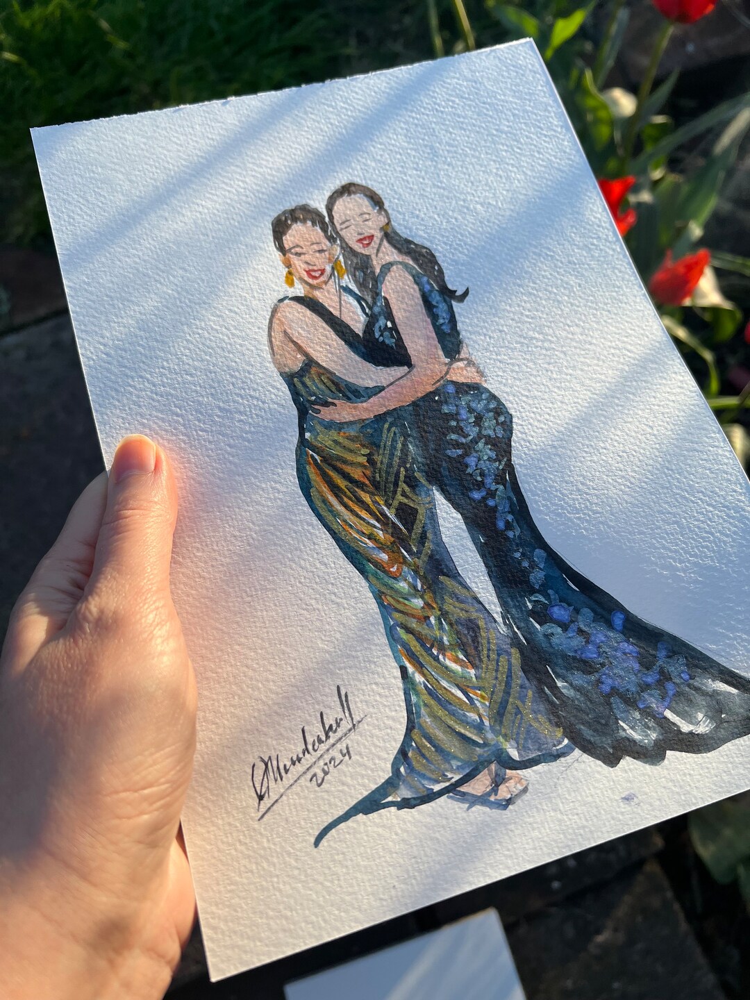 LIVE GUEST PORTRAIT, Wedding Sketching, Live Wedding Painter, Fashion ...