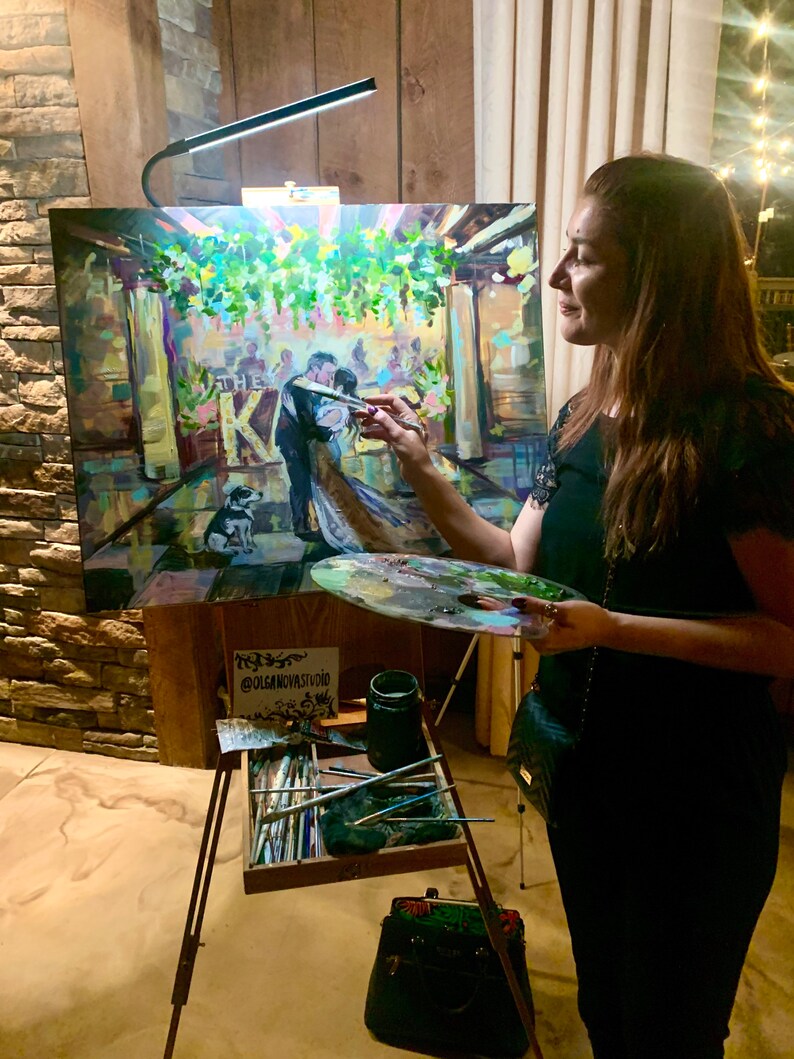 LIVE WEDDING PAINTING, Pittsburgh Live Event Painter, Painting Created ...