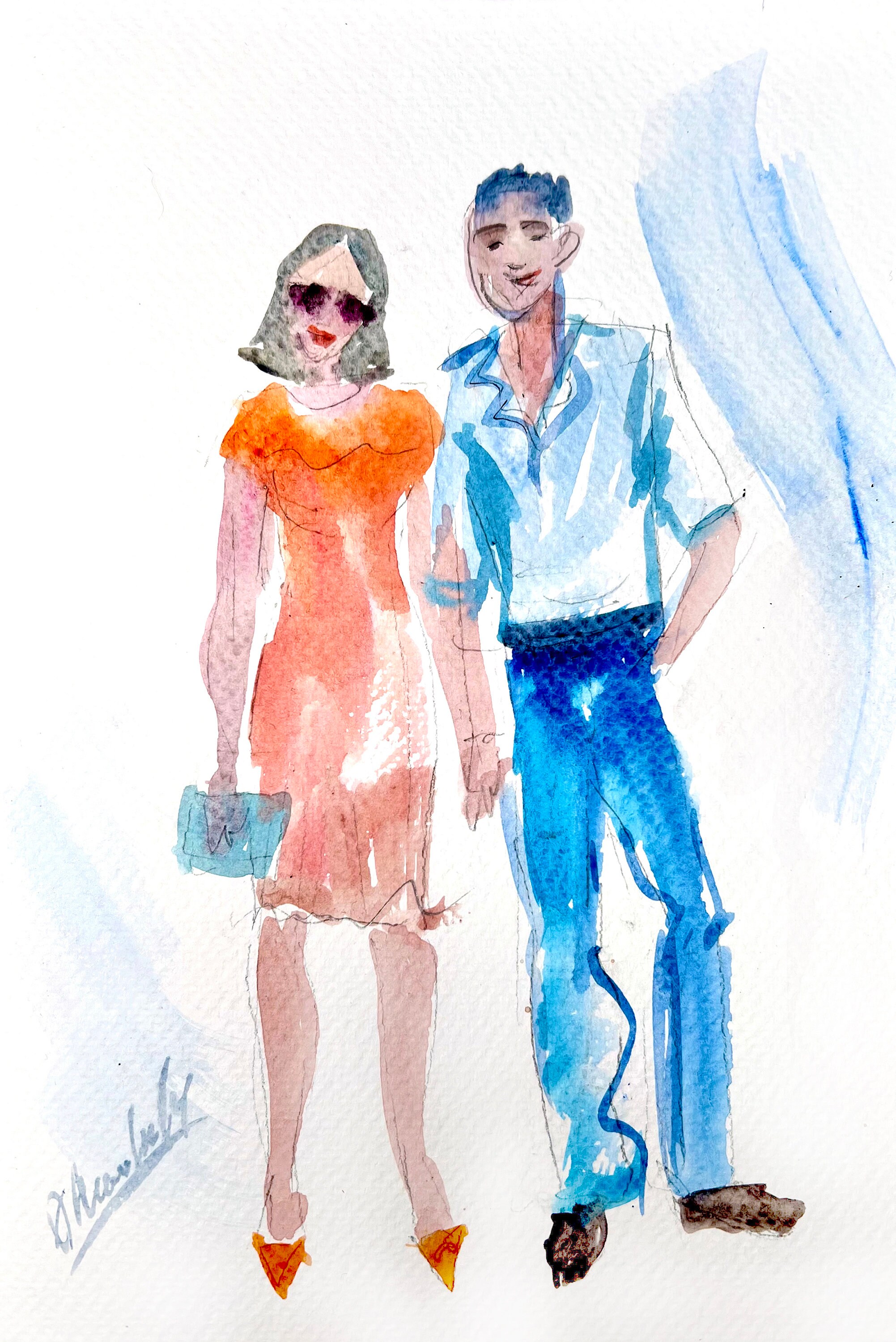 LIVE GUEST PORTRAIT, Wedding Sketching, Live Wedding Painter, Fashion ...