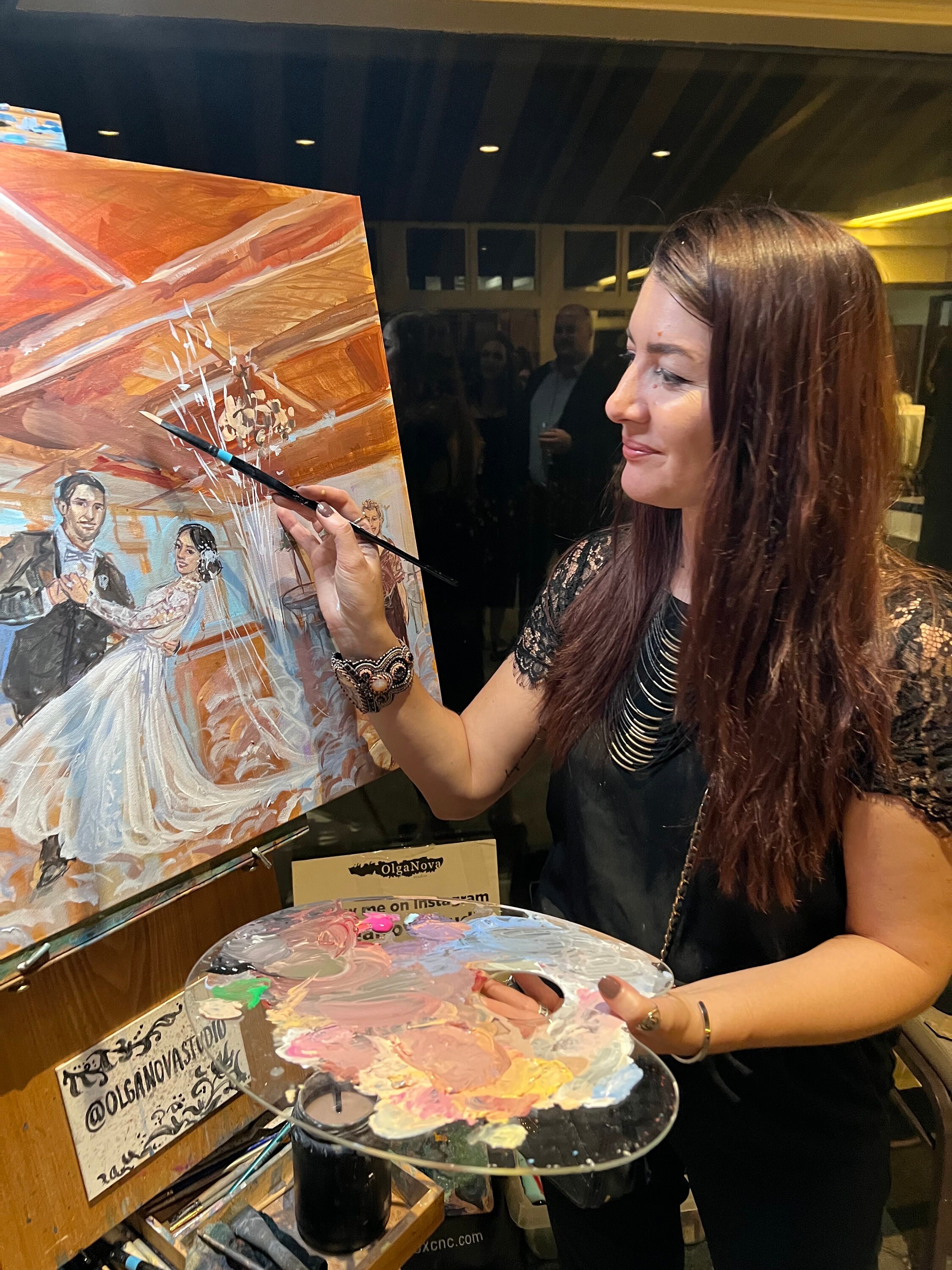 LIVE WEDDING PAINTING, Pittsburgh Live Event Painter, Painting Created ...