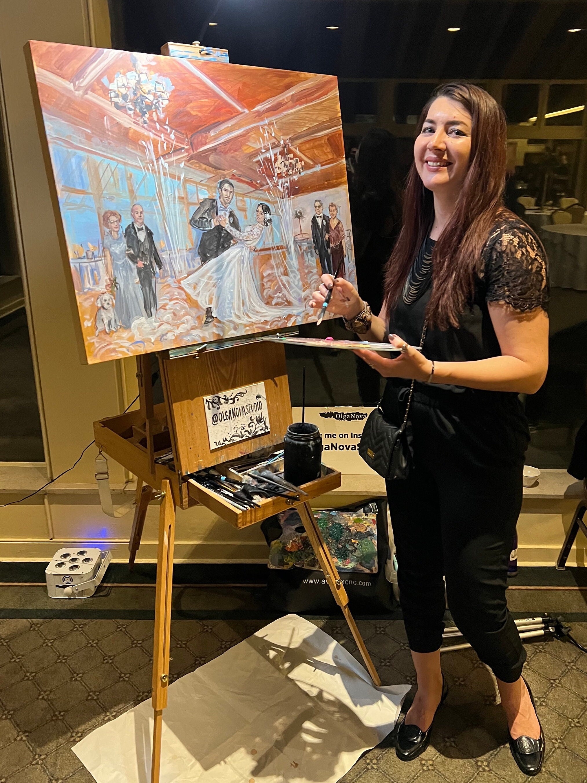LIVE WEDDING PAINTING, Pittsburgh Live Event Painter, Painting Created ...