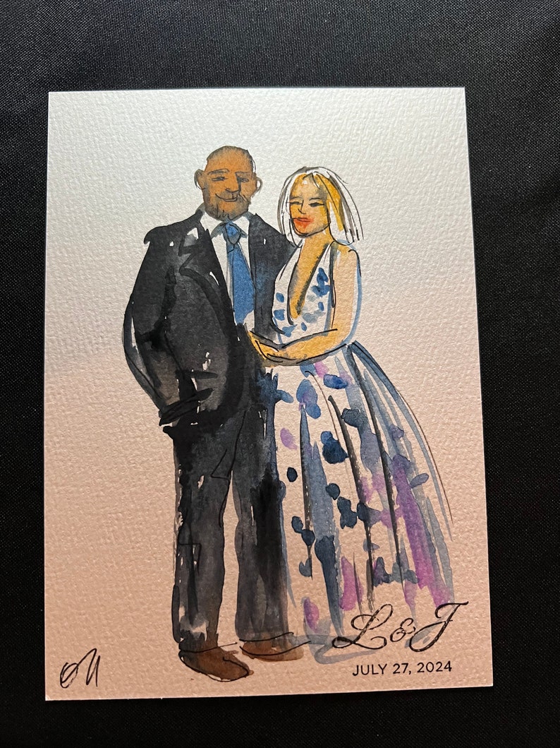 LIVE GUEST PORTRAIT, Wedding Sketch, Live Wedding Painter, Fashion ...