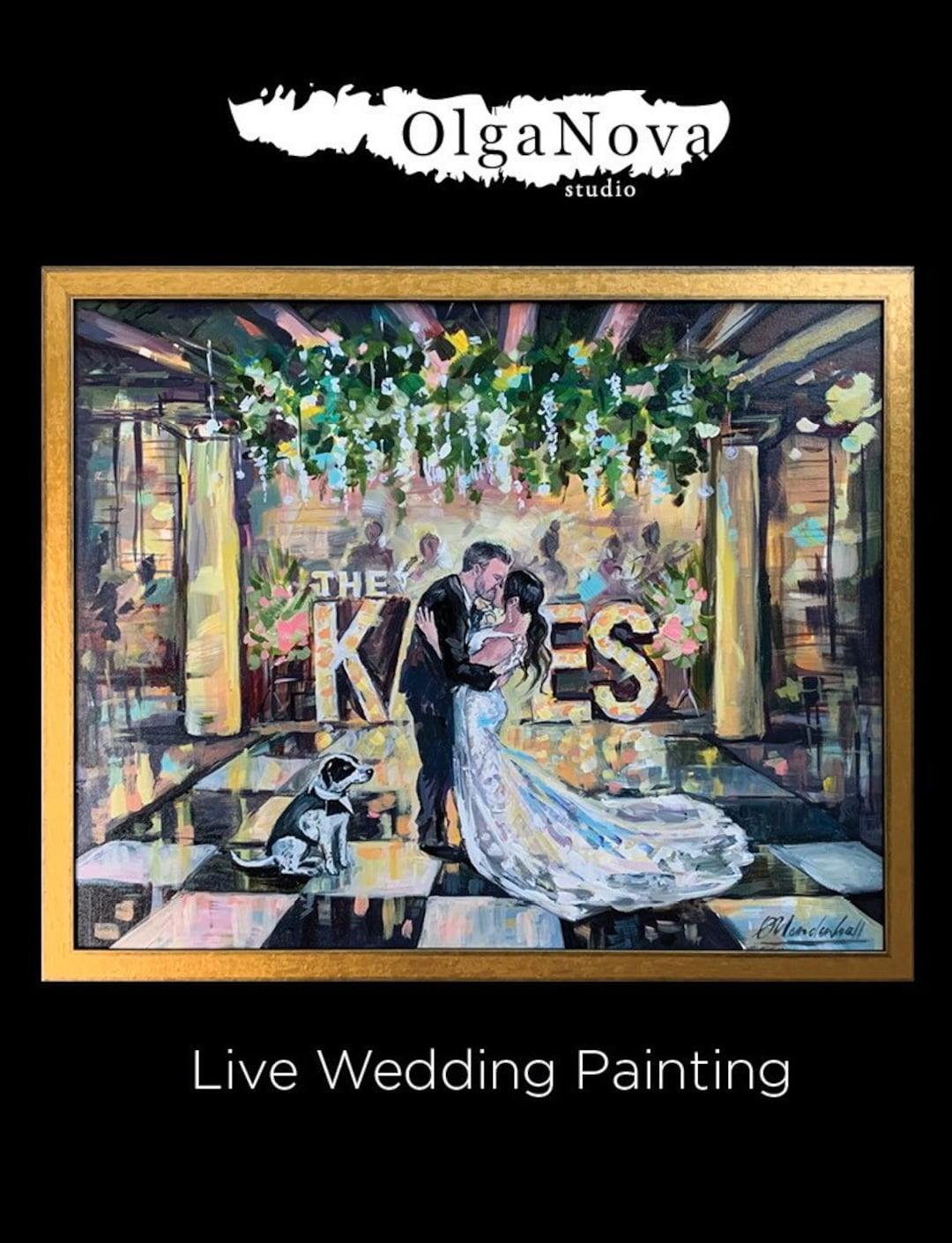 LIVE WEDDING PAINTING, Pittsburgh Live Event Painter, Painting Created ...