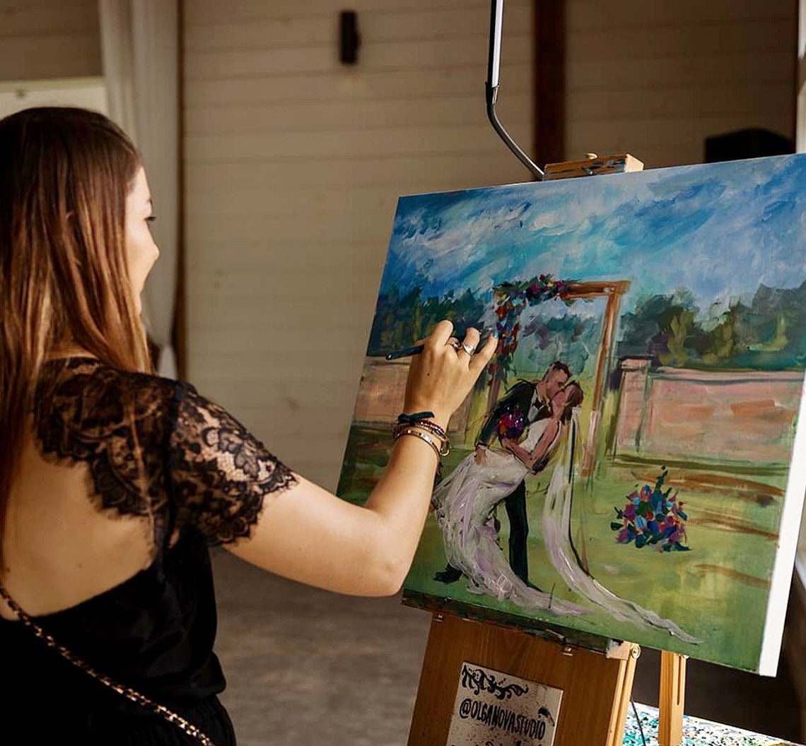 LIVE WEDDING PAINTING, Live Event Painter, Painting Created Live at ...