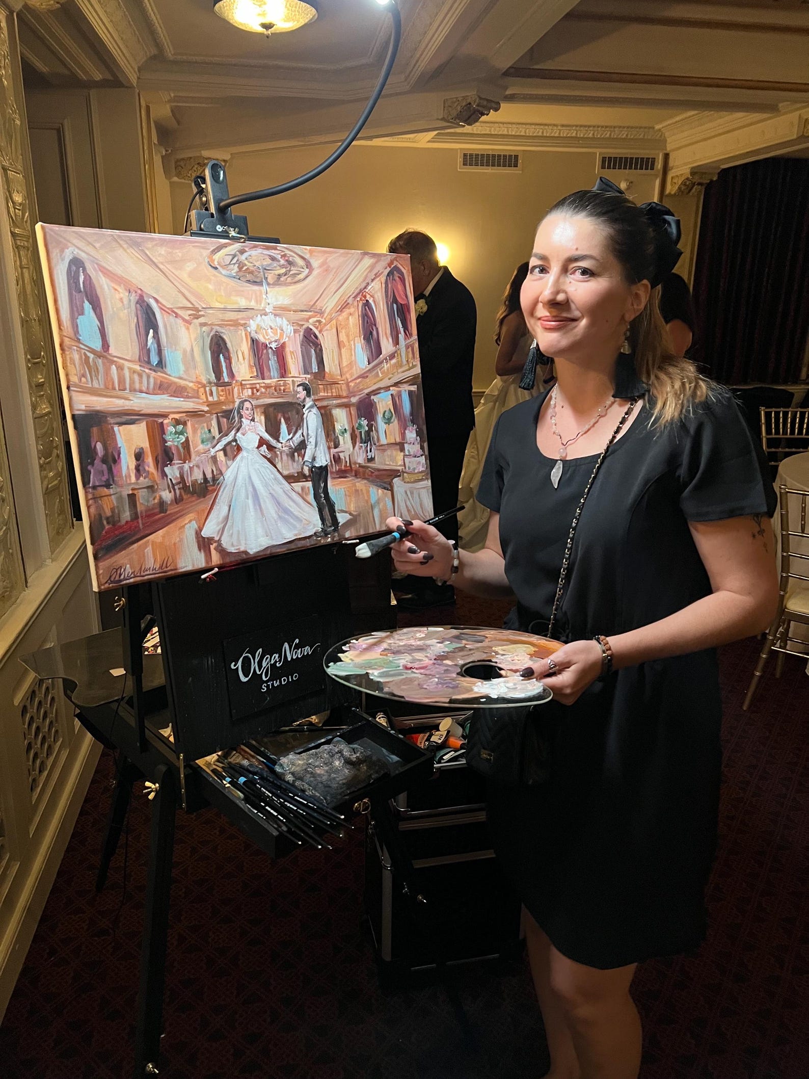 Live Wedding Painting: Pittsburgh Event Painter, Acrylic on Canvas ...