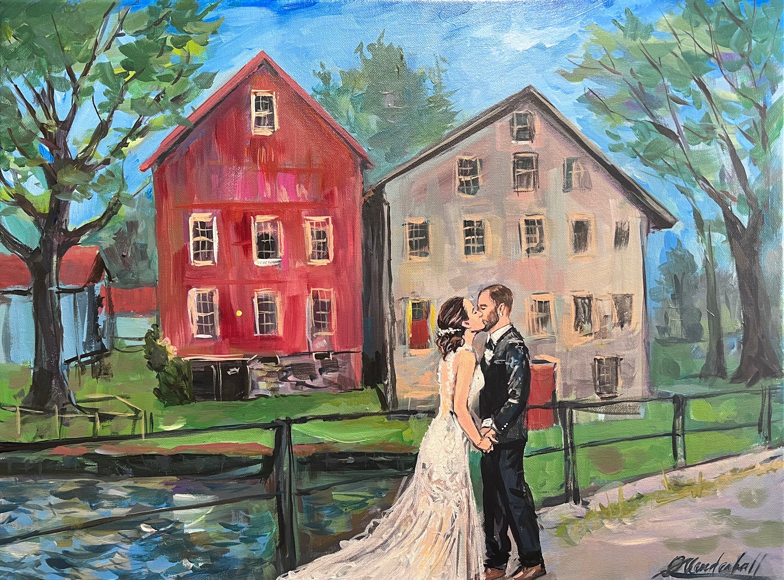 LIVE WEDDING PAINTING, Pittsburgh Live Event Painter, Painting Created ...
