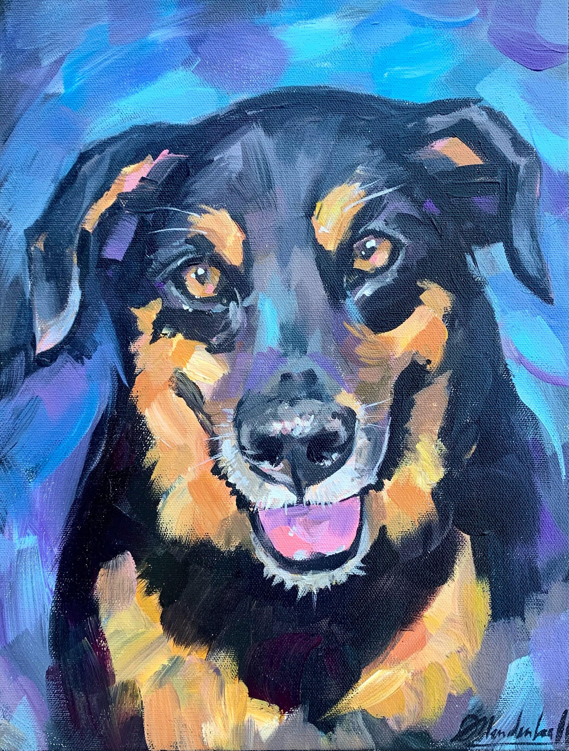 Dog Portrait Painting by Photo. Pet Portrait. Professional Custom ...