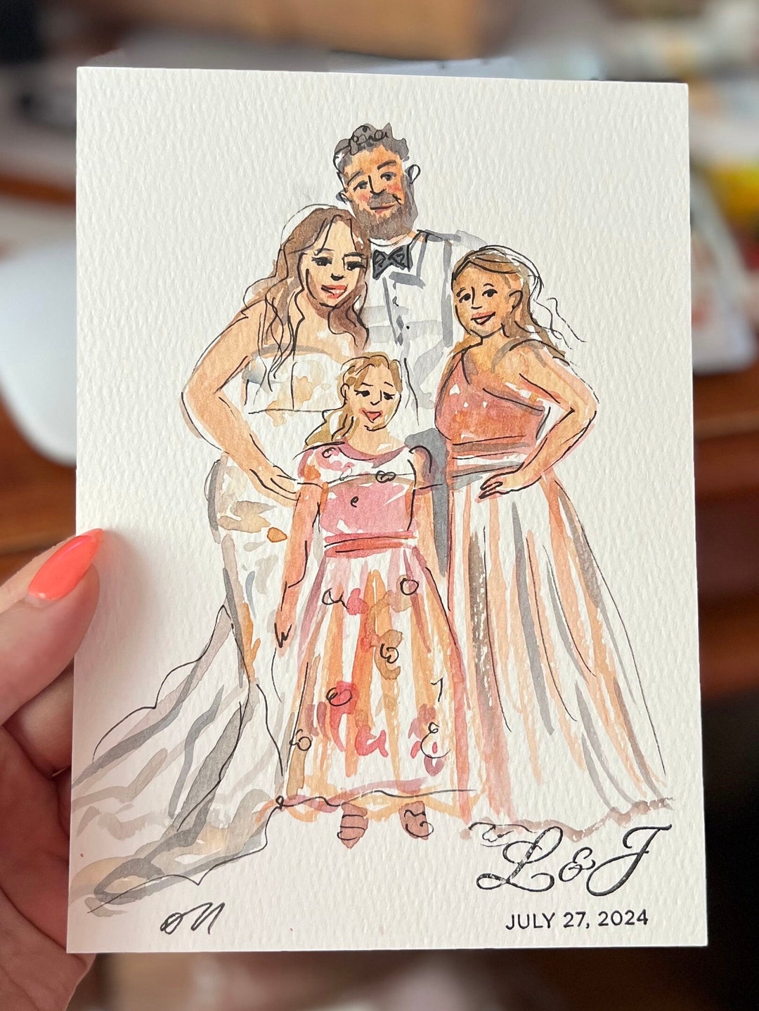 LIVE GUEST PORTRAIT, Wedding Sketch, Live Wedding Painter, Fashion ...