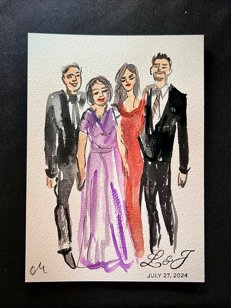 LIVE GUEST PORTRAIT, Wedding Sketching, Live Wedding Painter, Fashion ...