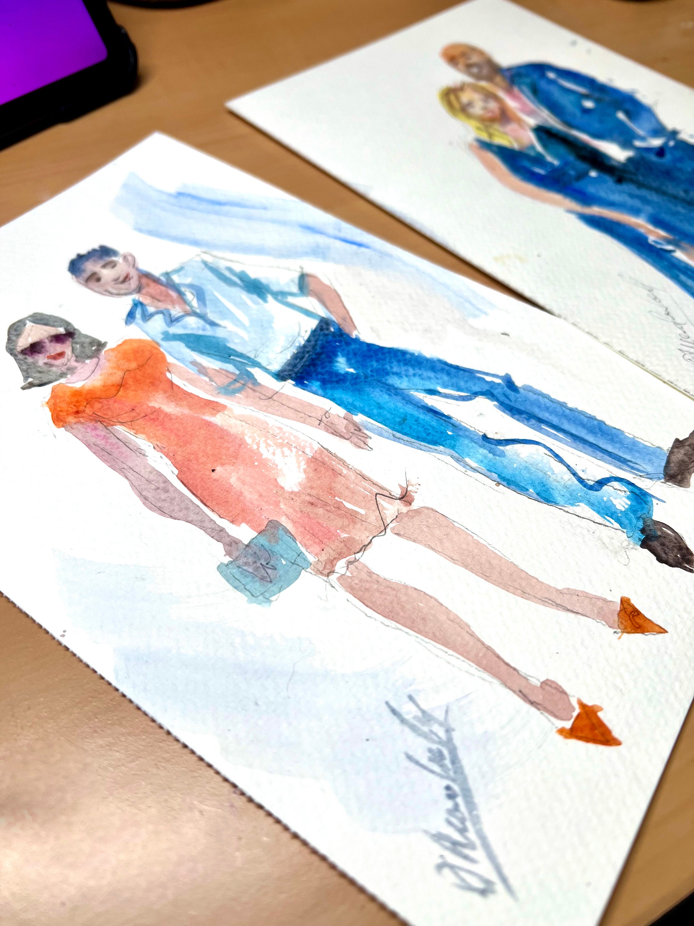 LIVE GUEST PORTRAIT, Wedding Sketching, Live Wedding Painter, Fashion ...