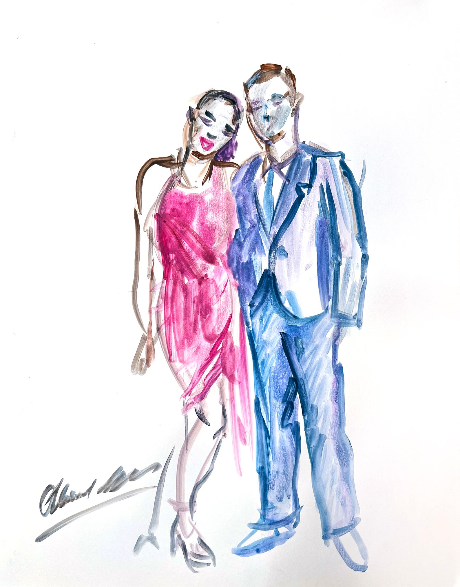 LIVE GUEST PORTRAIT, Wedding Sketching, Live Wedding Painter, Fashion ...