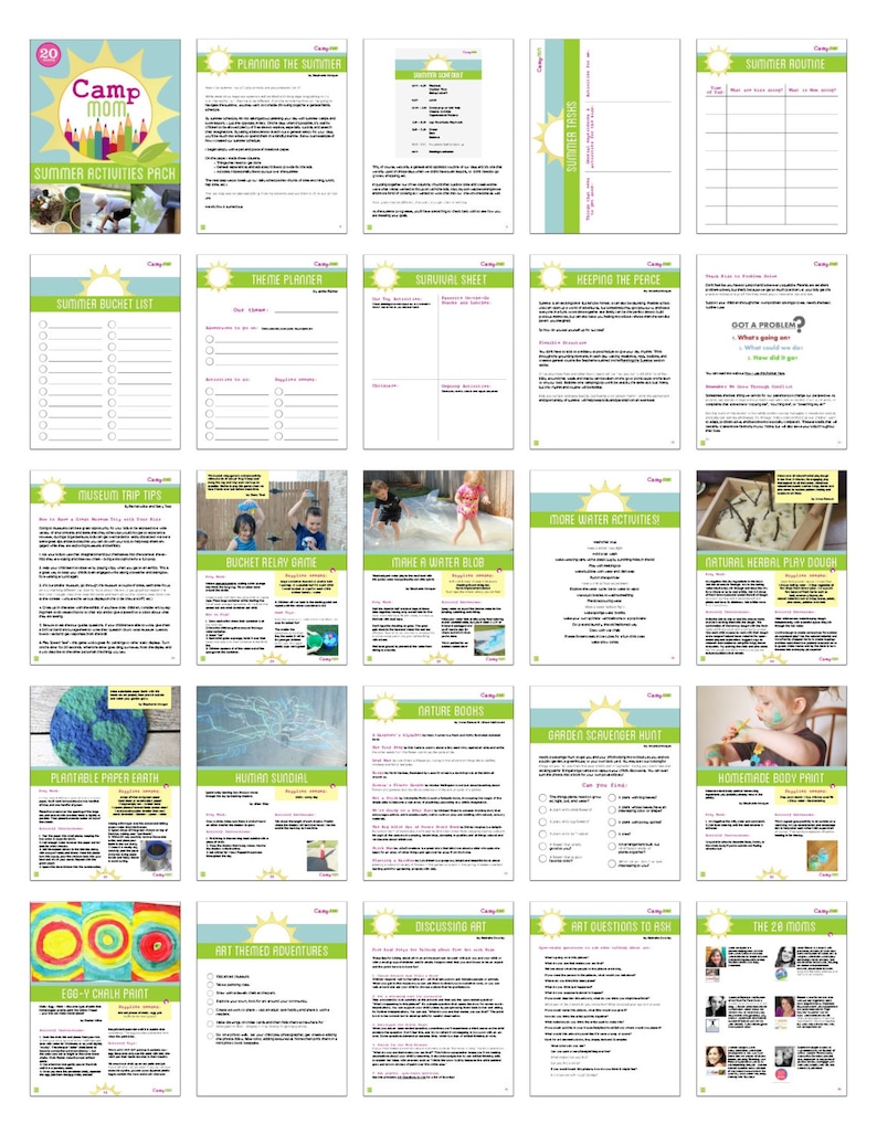 Camp Mom! Summer Activities Pack - Etsy