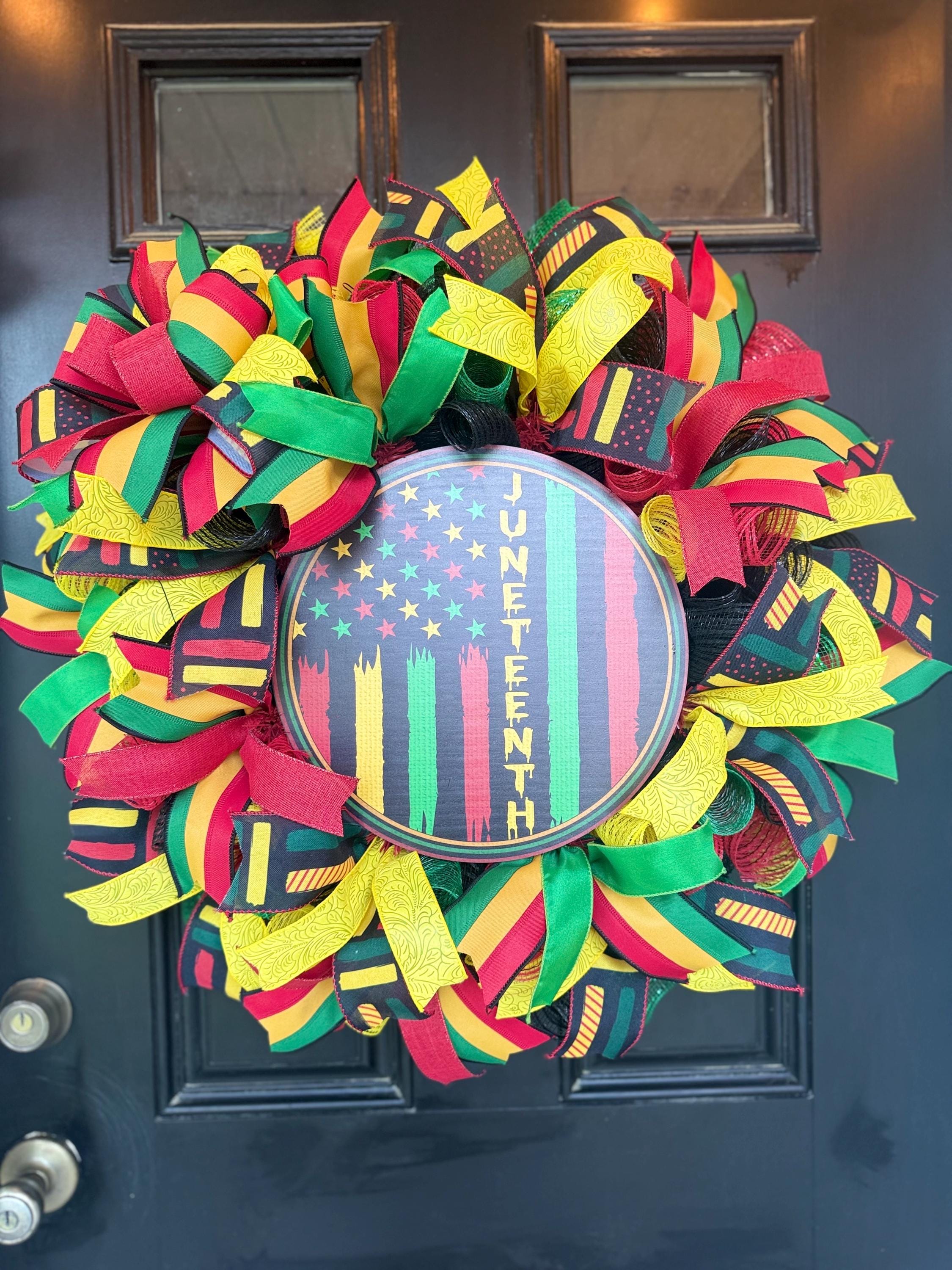 Juneteenth Wreath for Door - Etsy