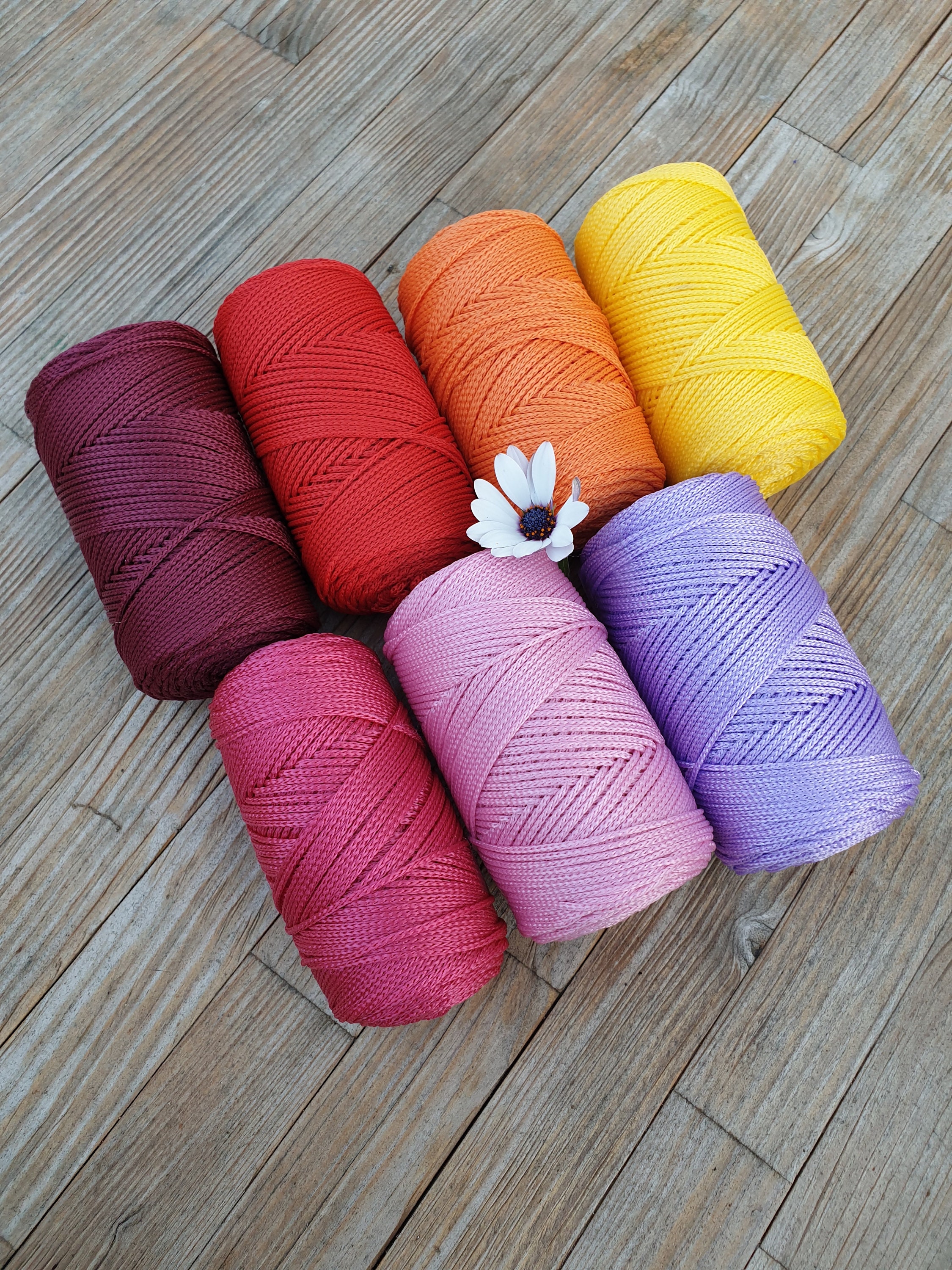 Polyester Macrame Rope 100 Gr. 150 Mt. Macrame Yarn %100 | Etsy