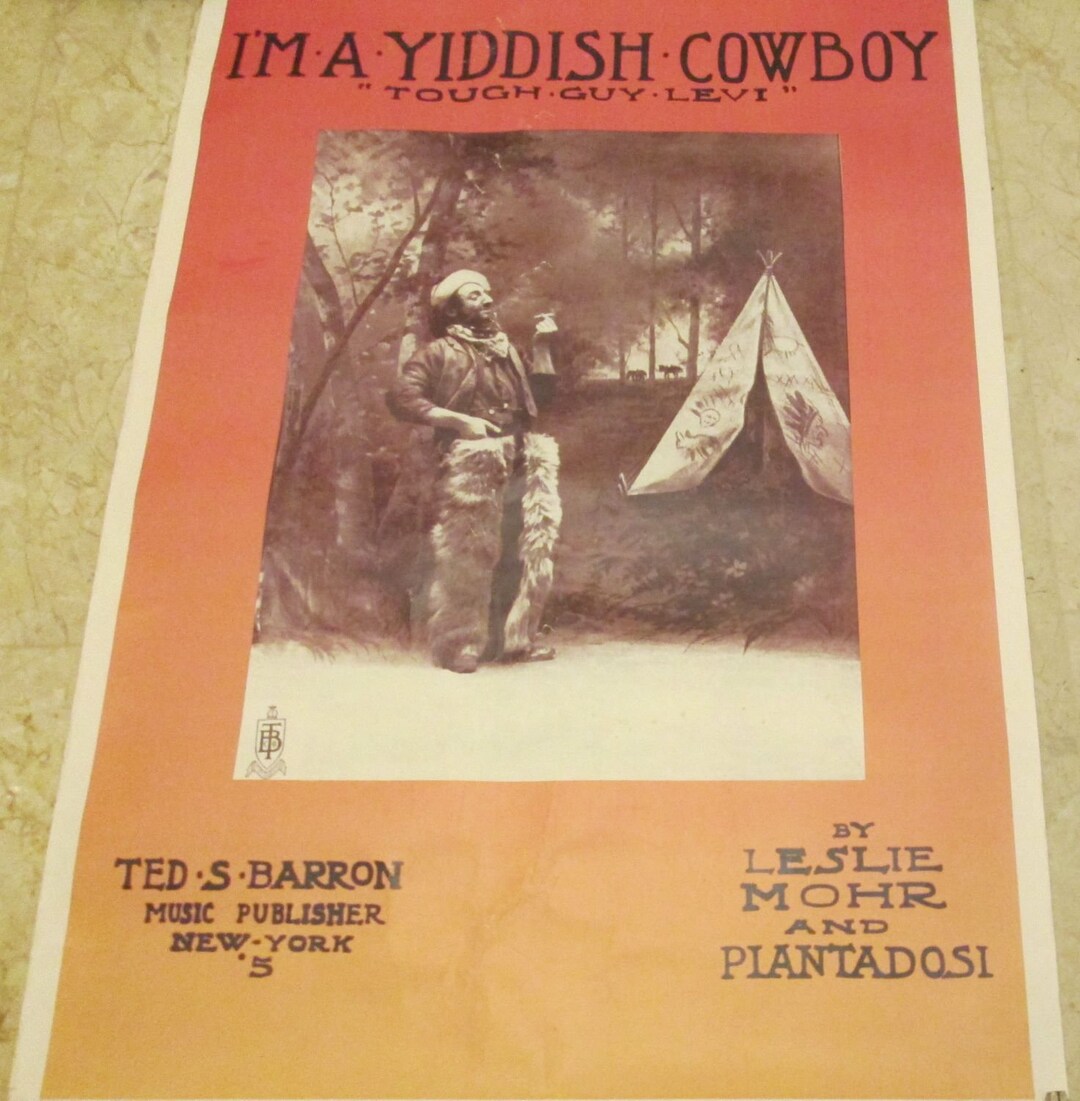 Vintage Movie Poster 1999 "im a Yiddish Cowboy - Tough Guy Levi", New ...