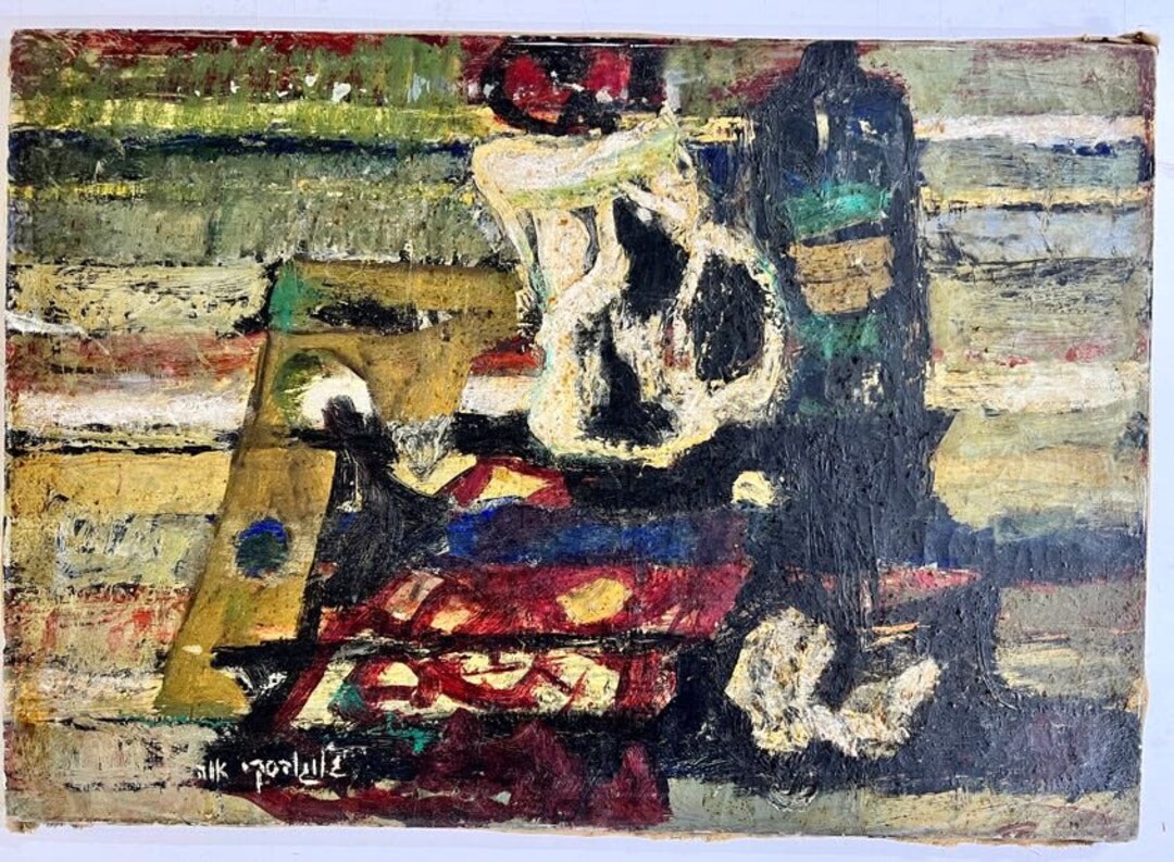 Vintage Impasto Modernism Oil Painting "human Figure", Signed G.hkia ...