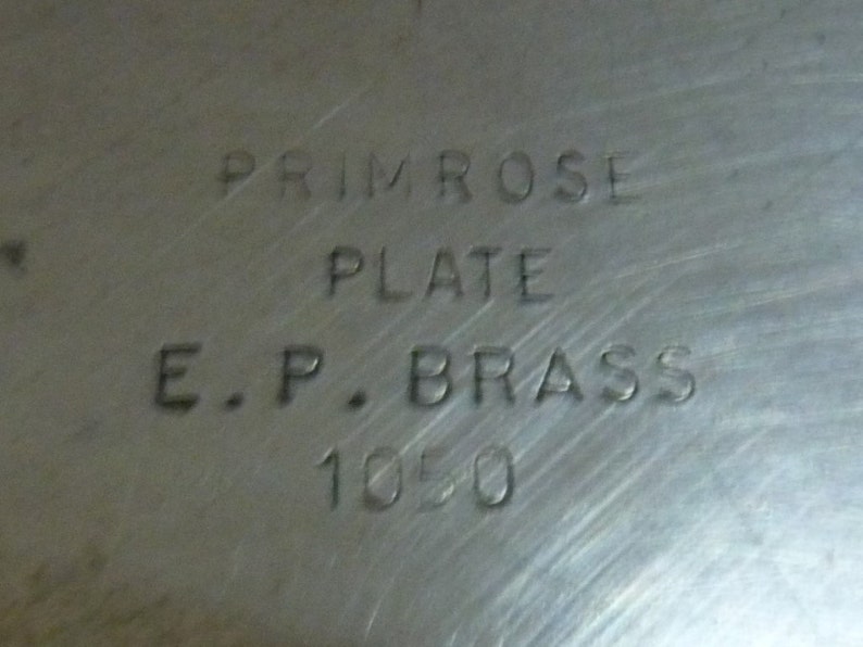 Vintage Canadian Silver-plated Primrose Plate EP Brass Platter, Fine ...