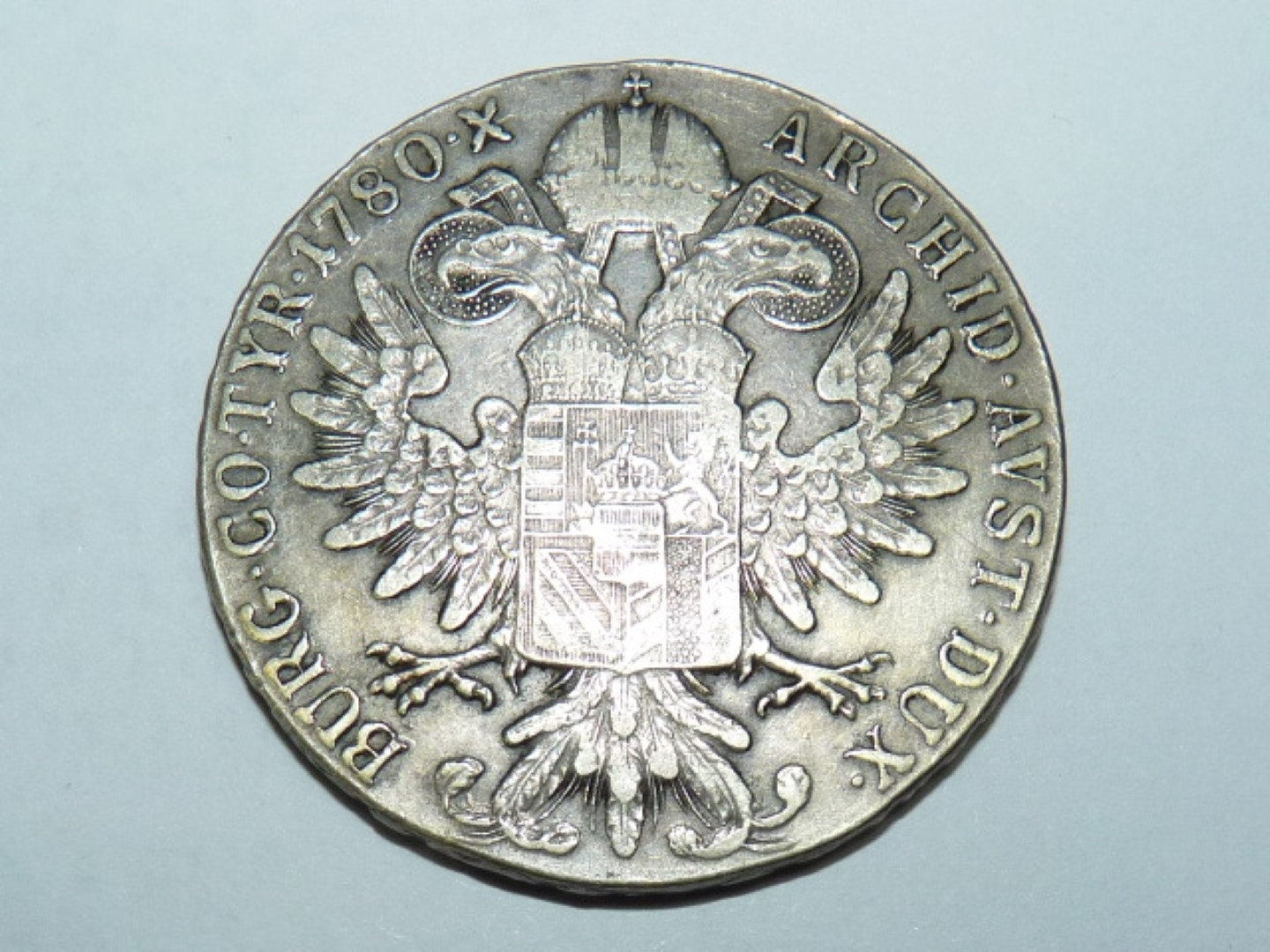 Antique 0.833 Silver Austrian Coin 1780 THALER Maria Theresa, XF40, 27 ...