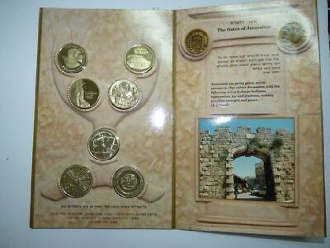 Set of 7 Mint Official Israeli Government Medals, 3,000 Years Jerusalem ...