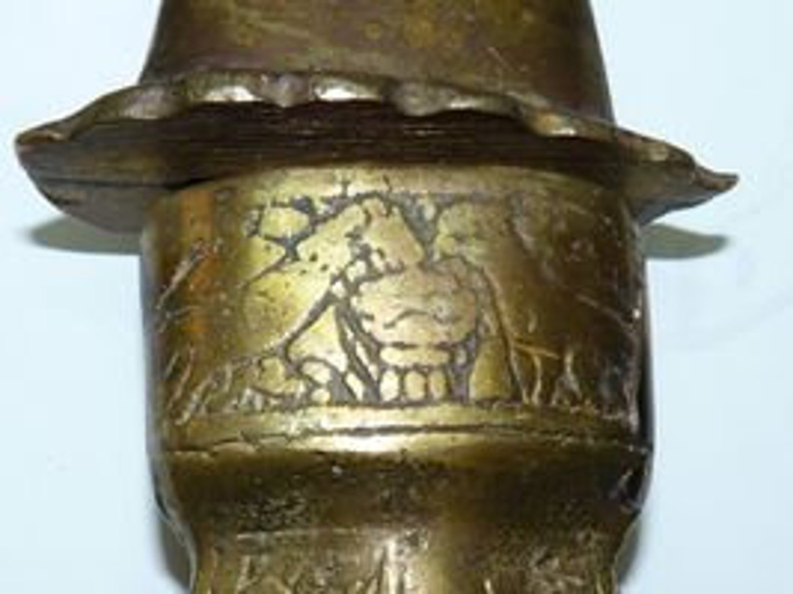 Antique Islamic Brass Shibriya Dagger Arabic Writing Islamic Figure, L ...