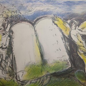 Marc Chagall Signed Lithographic Limited Edition Reproduction, Moses ...