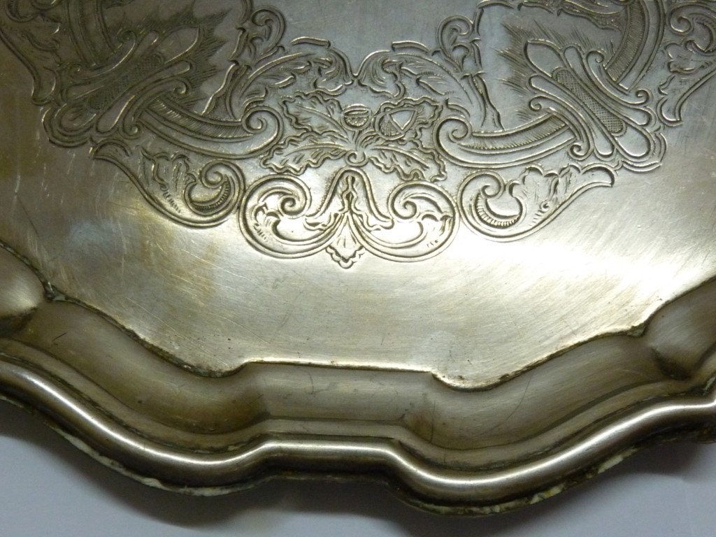 Vintage Canadian Silver-plated Primrose Plate EP Brass Platter, Fine ...