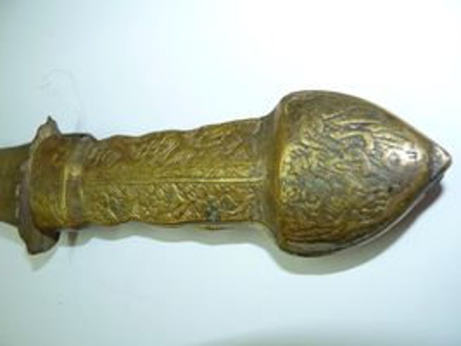 Antique Islamic Brass Shibriya Dagger Arabic Writing Islamic Figure, L ...
