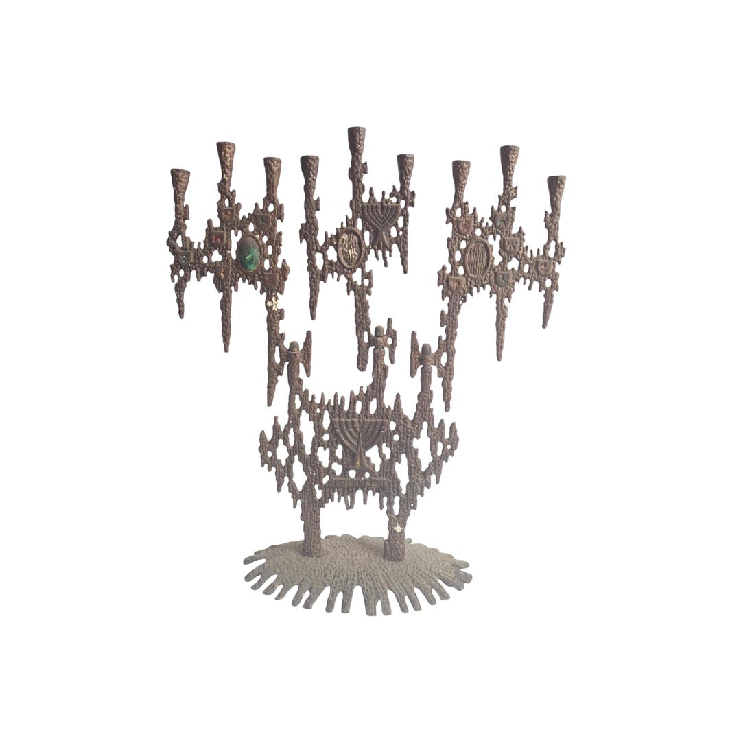 Vintage 1960s Large Wainberg Israel Brass Avant-garde Kinetic "sticks ...