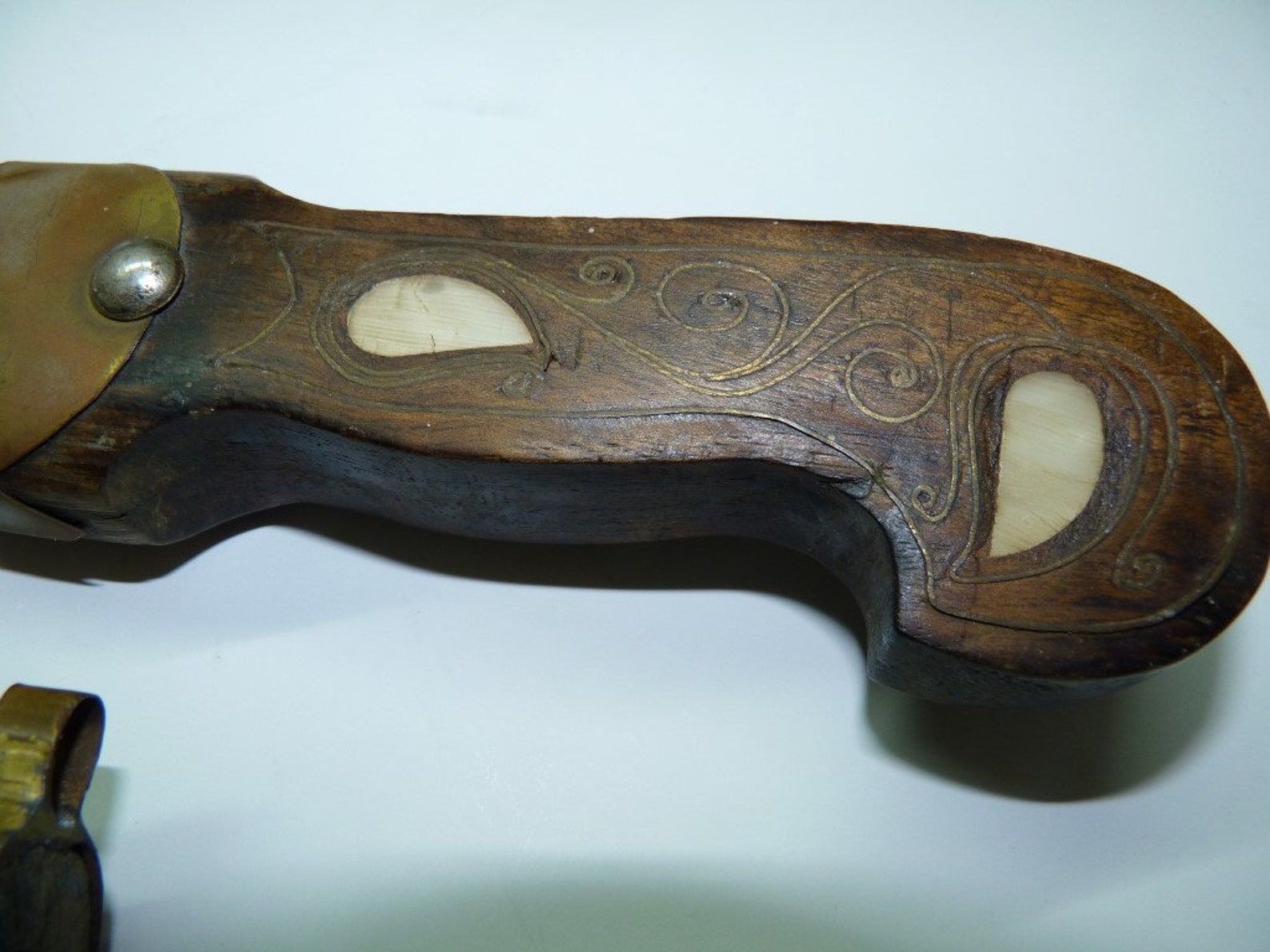 Antique 19C Shibriya Dagger, Islamic Calligraphy Marked, Pearlmother ...