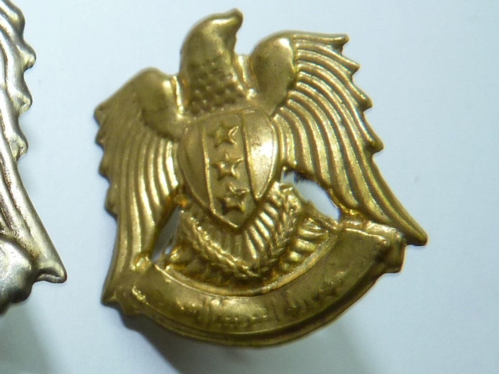 Lot 2 Vintage Egyptian Army Armed Forces Emblems Badges, Sphinx Eagle ...