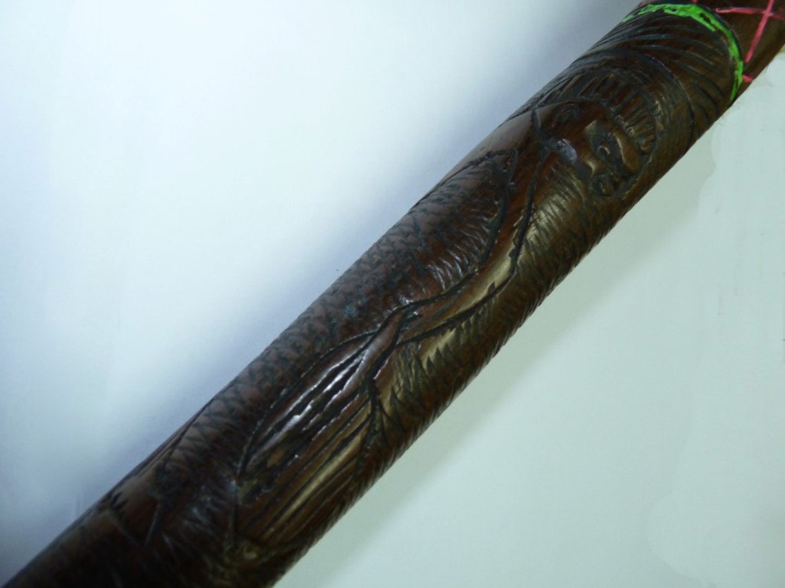 Antique African Hand-carved Wooden Staff Walking Stick Animal - Etsy