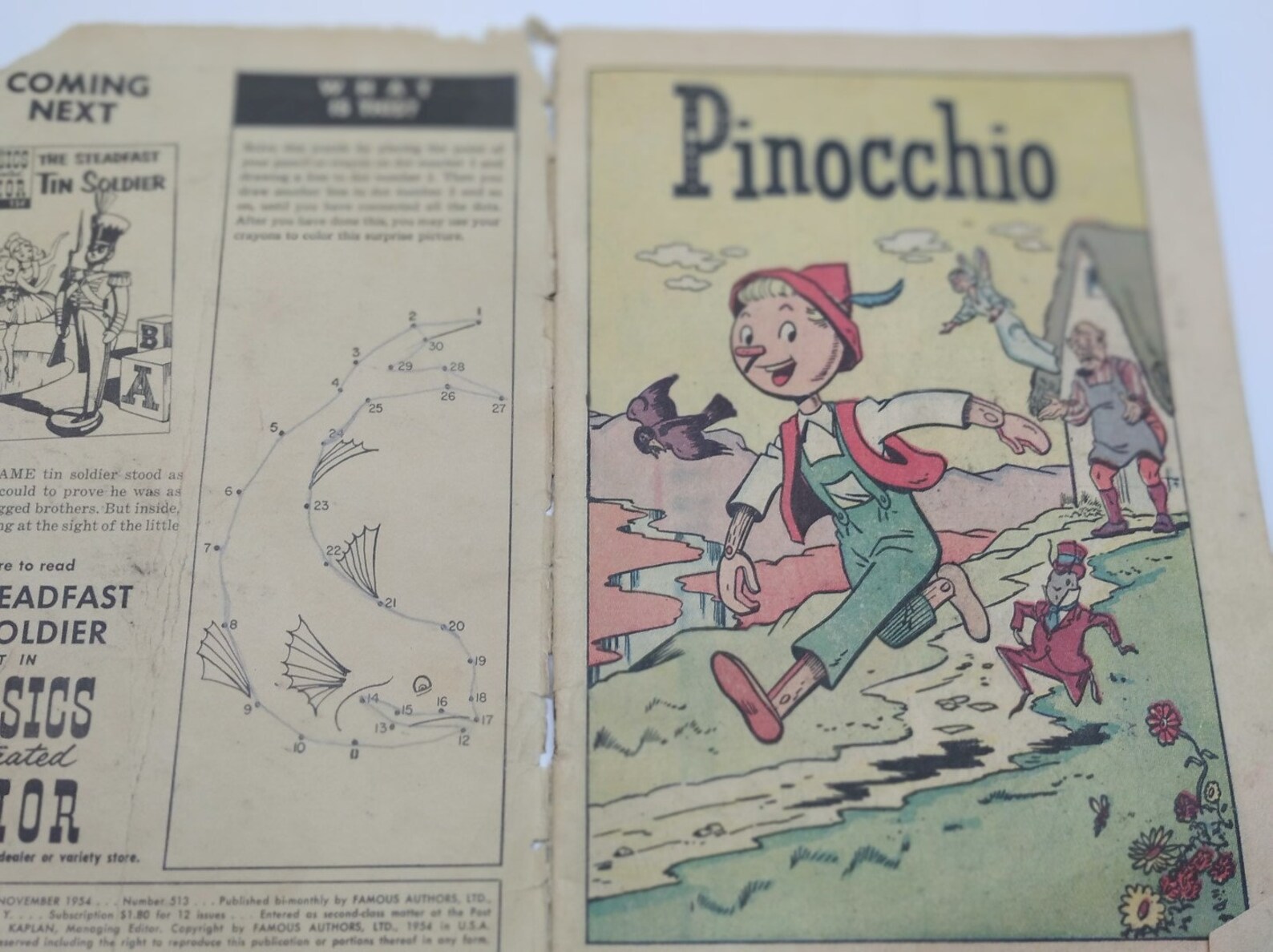 Vintage 1954 Original 513 Pinocchio Classics Illustrated - Etsy