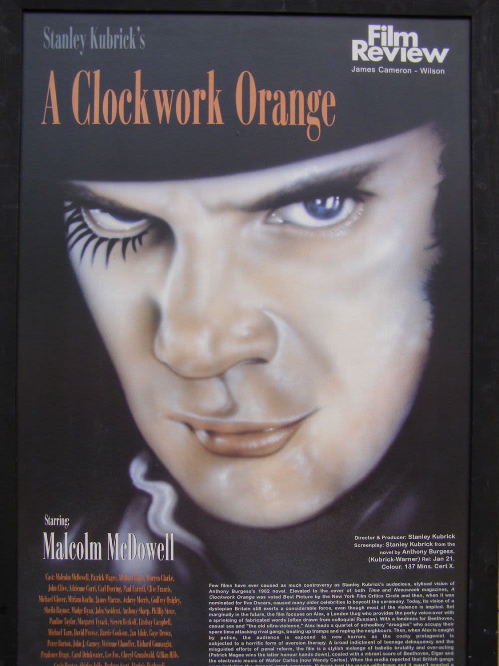 A Clockwork Orange, Large Original Advertising Poster of Cinema Film on ...