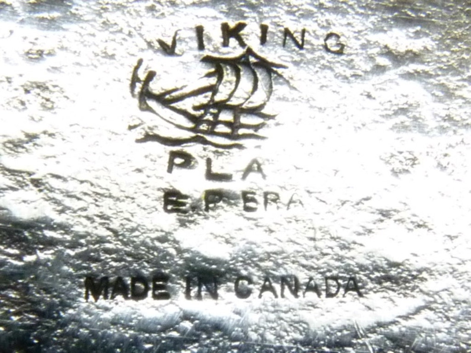 Fine Antique Canadian Silver-plated Viking Plate EP Brass Dish Scrolled ...