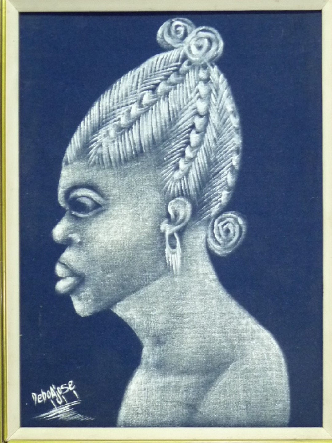 Debo Ajose Nigerian Art, Signed Vintage Painting African Tribeswoman ...