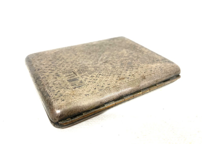 Antique Russian Silver-plated Cigarette Case, Cyrillic Hallmarks, 10.6 ...
