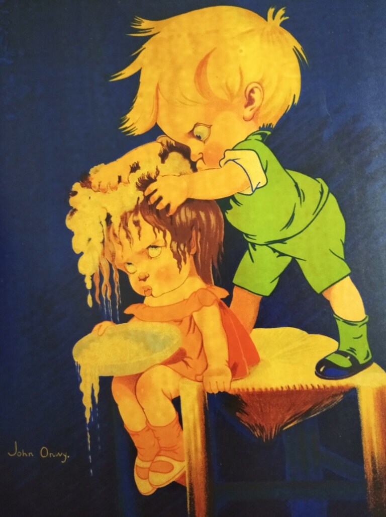 Vintage 1920'S French Lithographic Poster, John Oney, Children La ...