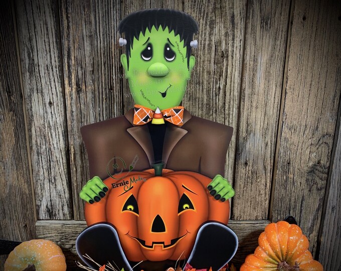 Frankenstein Monster, Halloween Porch Decor, Jack-o-lantern Pumpkin ...
