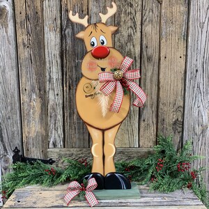 Christmas Reindeer Decoration Large Reindeer Rudolph and - Etsy