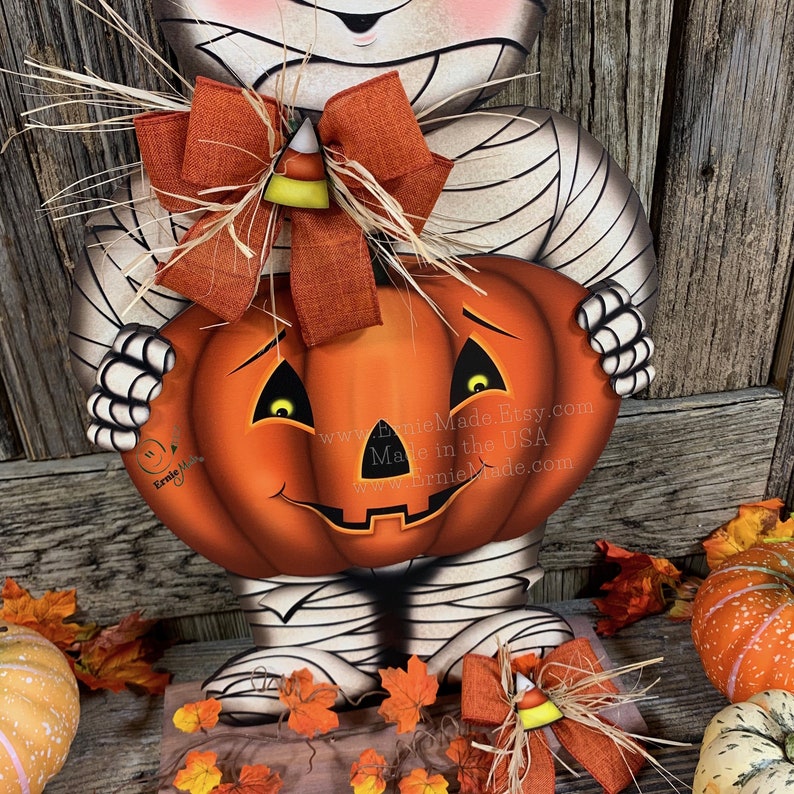 Halloween Decoration, Mummy, Jack-o-lantern, Pumpkin Porch Decor, Mummy ...