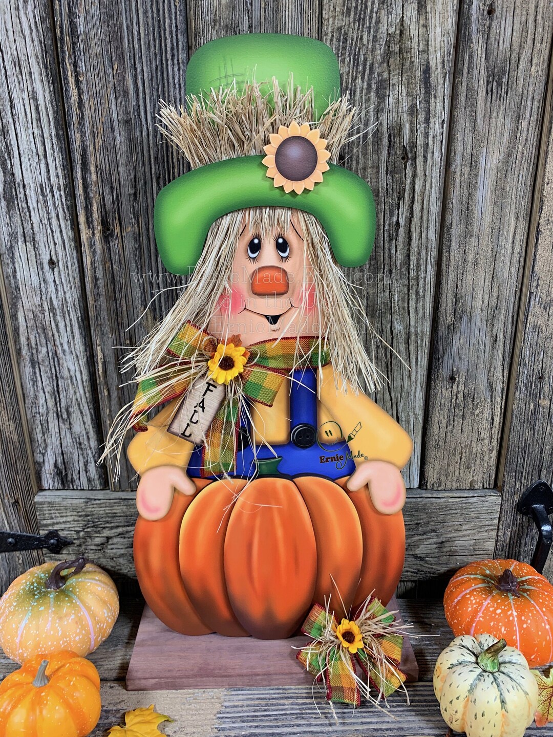 Scarecrow, Fall Wooden Scarecrow With Stand, Wooden Pumpkin Porch Decor ...