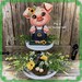 Farmhouse Pig Decoration, Tiered Tray Pig Decor, Pig Shelf Sitter, Baby ...