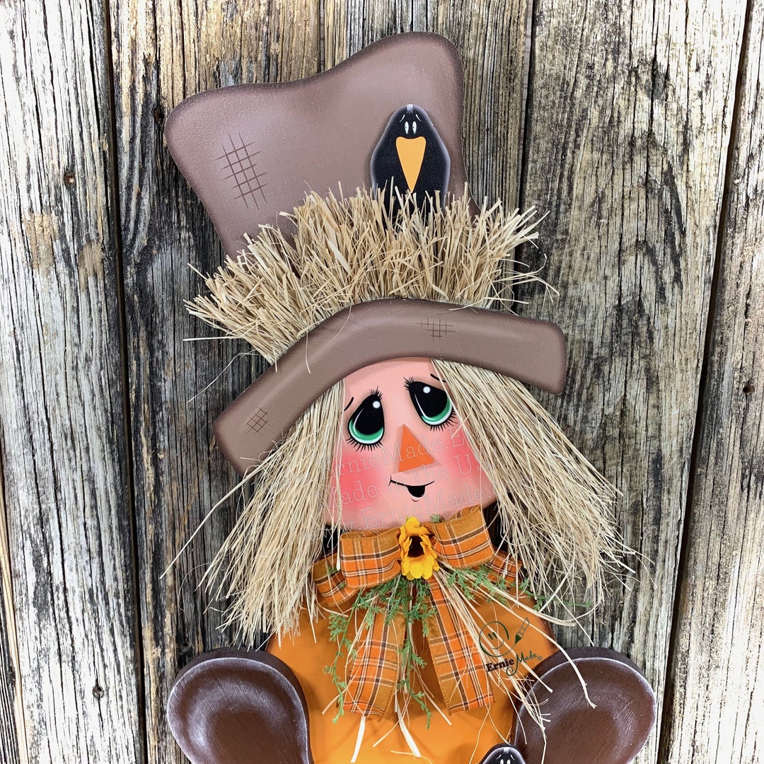Fall Door Hanger, Scarecrow Door Decor, Scarecrow Porch Leaner ...
