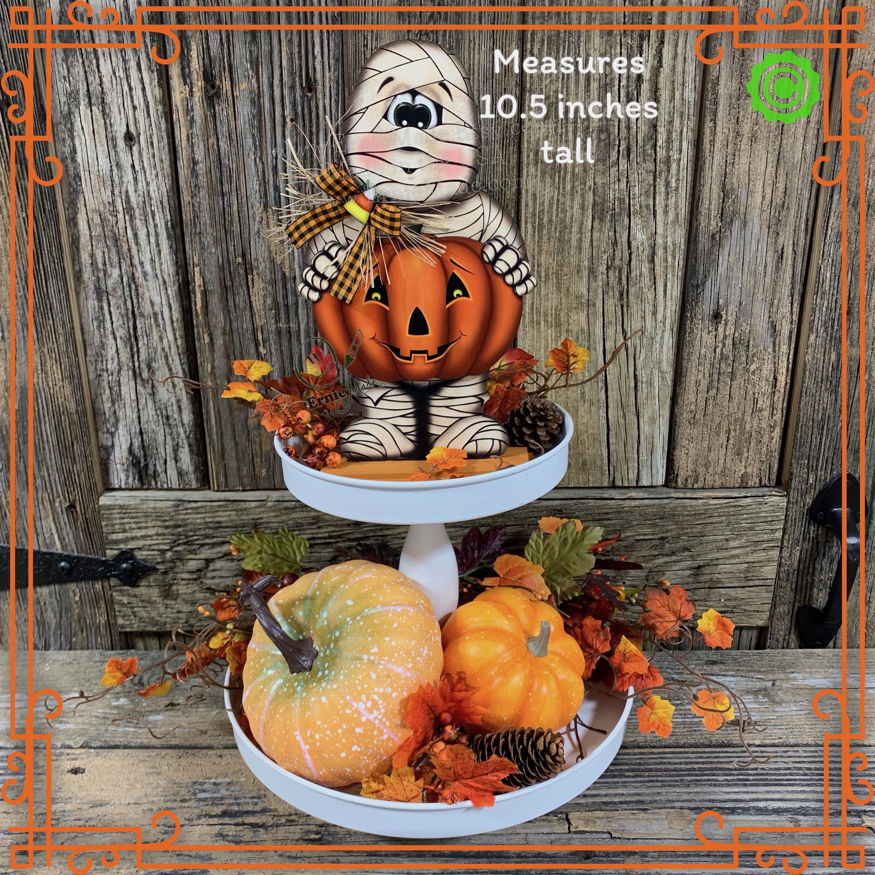 Halloween Decoration, Mummy, Jack-o-lantern, Pumpkin Tier Tray Decor ...