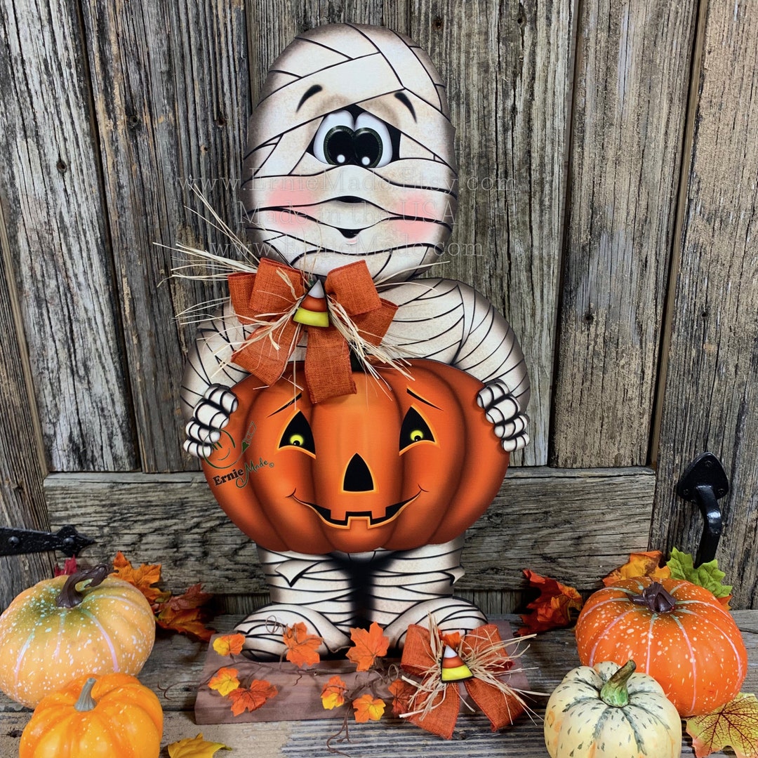 Halloween Decoration, Mummy, Jack-o-lantern, Pumpkin Porch Decor, Mummy ...
