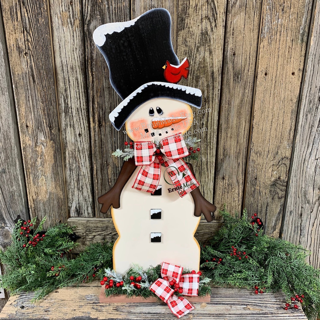 Snowman Decoration, Snowman Centerpiece, Holiday Winter Decor, Large ...