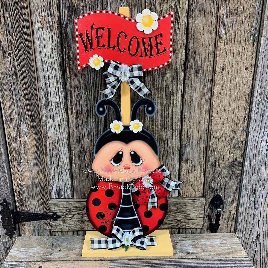Ladybug Decoration, Ladybug Centerpiece, Ladybug Sign, Wooden Ladybug ...