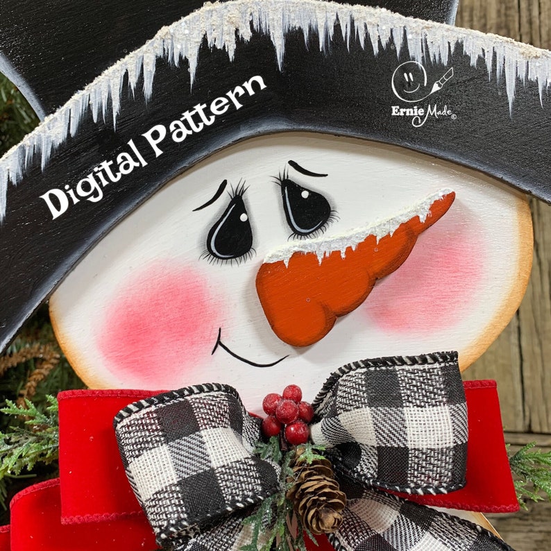 Snowman Wood Pattern Download Tutorial Christmas e-pattern | Etsy